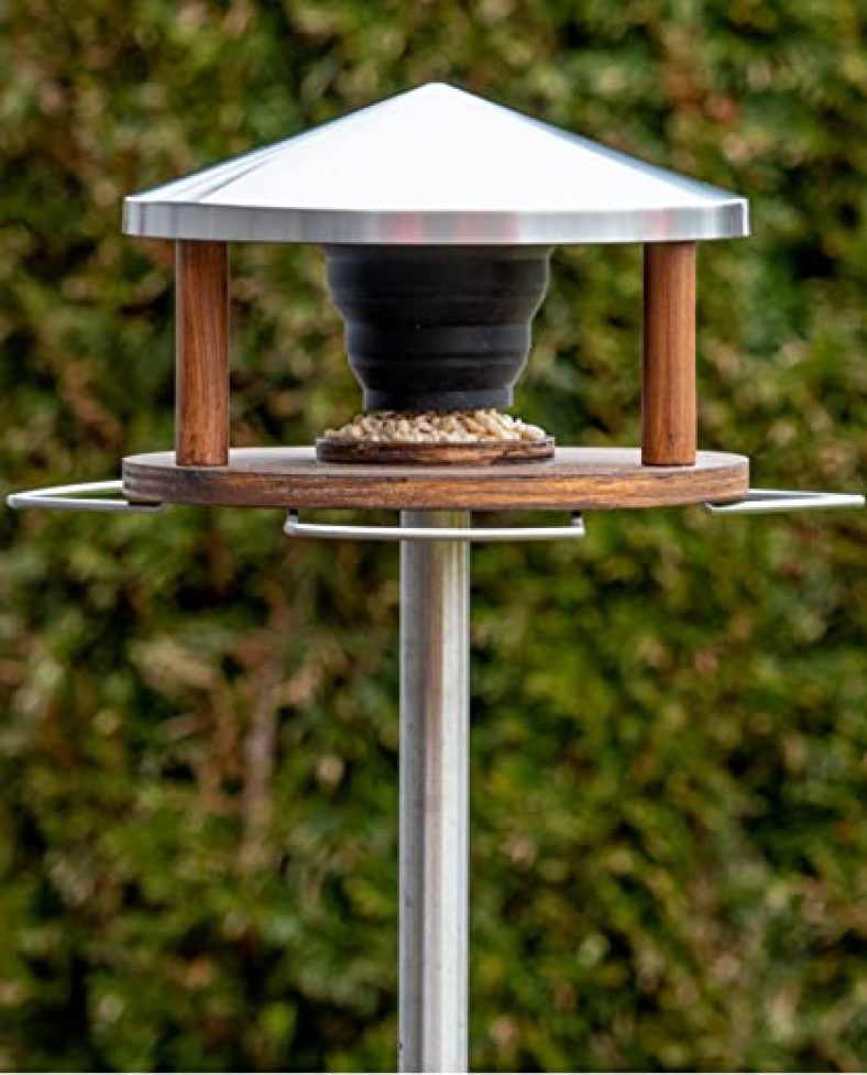 Elegantes Vogelhaus Mit Stãnder Wetterfest Metall Bilder